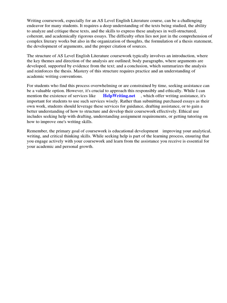 As Level English Literature Coursework Structure | PDF | Essays | Genre As Level English Literature Coursework Structure | PDF | Essays | Genre