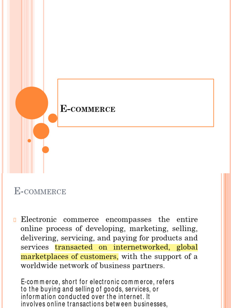 E Commerce | PDF | E Commerce | Electronic Business