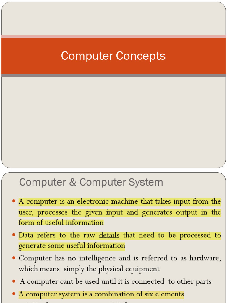 Computer Concepts | PDF | Computer Data Storage | Random Access Memory