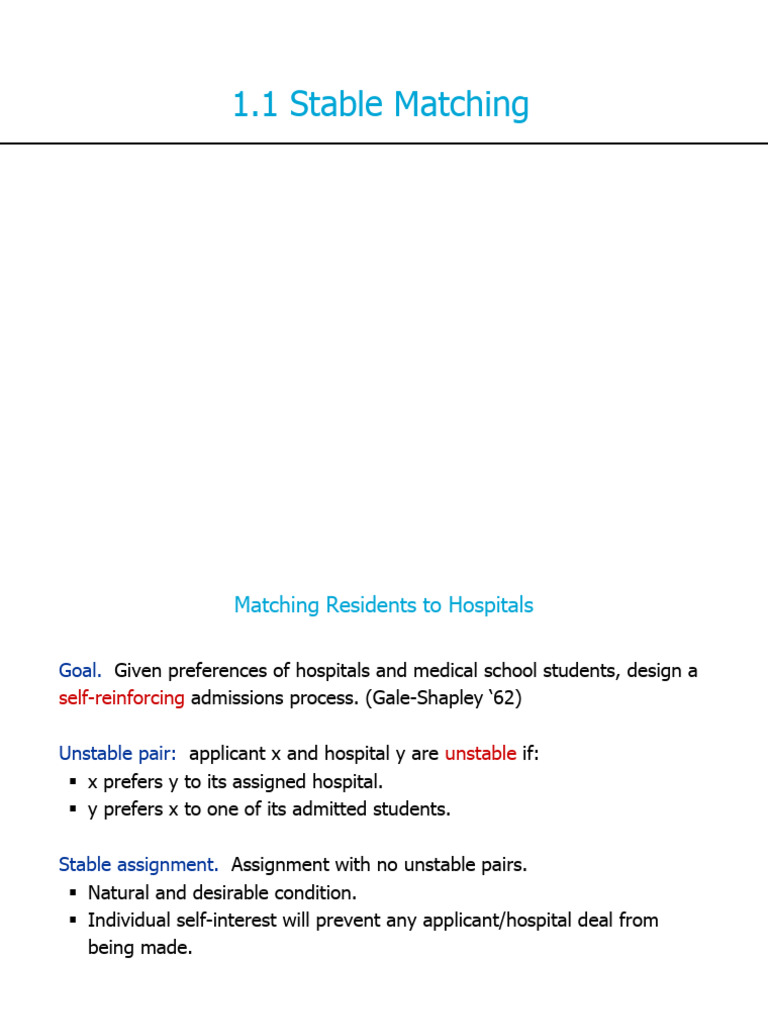Algoritmiek Stable Matching | Download Free PDF | Computer Science | Combinatorics