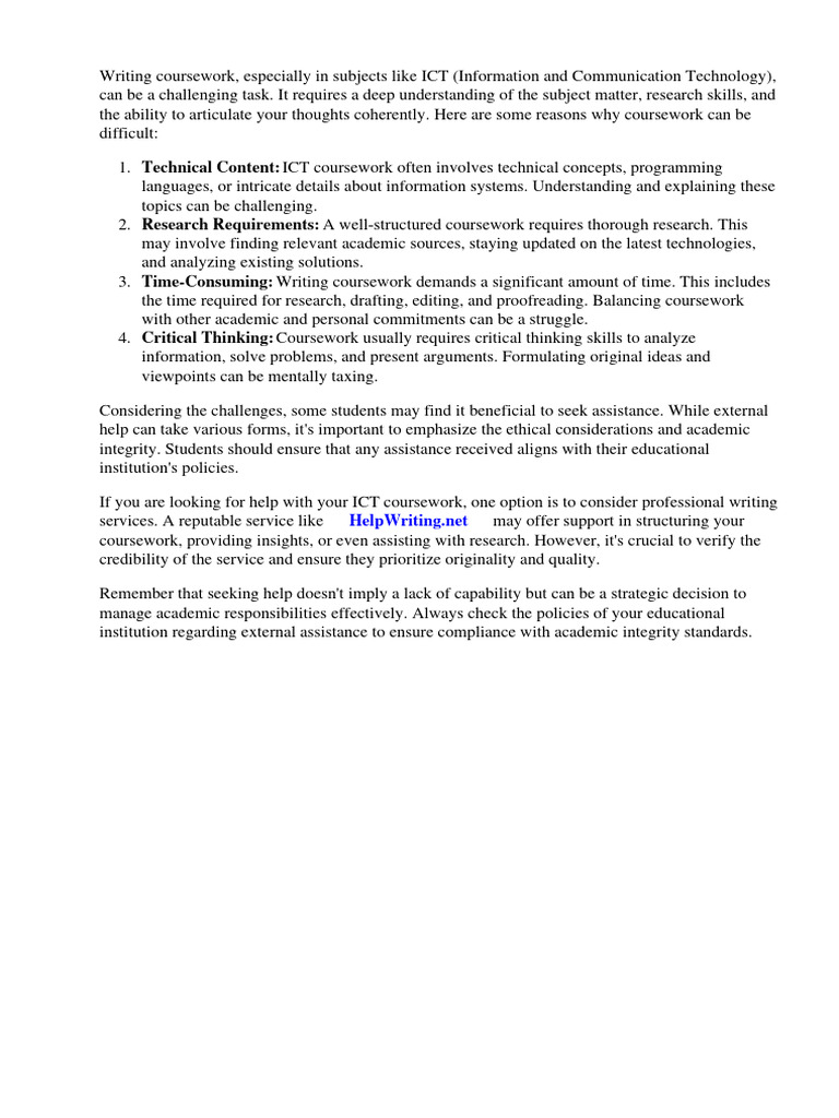 Coursework Ict Form 4 | PDF | Thought | Internet