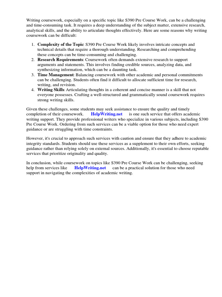 s390 Pre Course Work | PDF