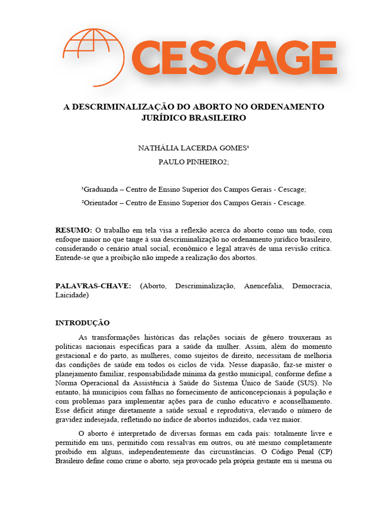 Paper Sobre Aborto Nath | PDF