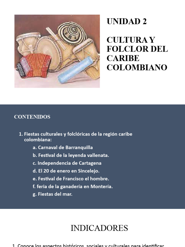 Folclor y Fiestas del Caribe Colombiano | PDF | Colombia | Musica ...