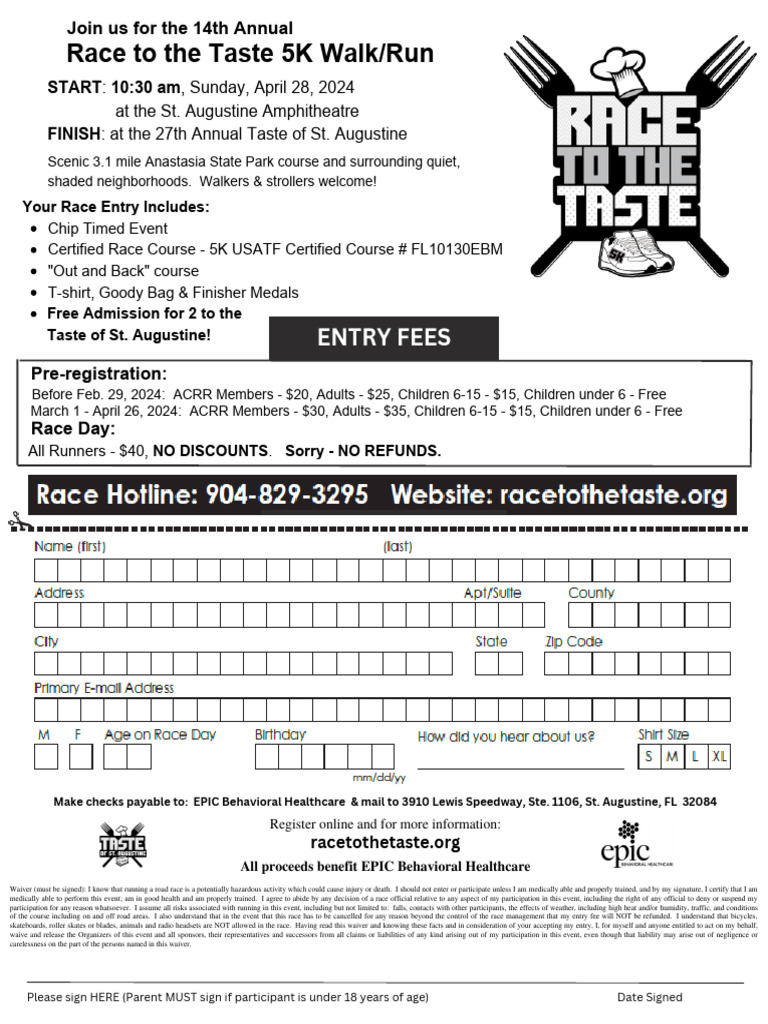 Race Registration Form 2 | PDF
