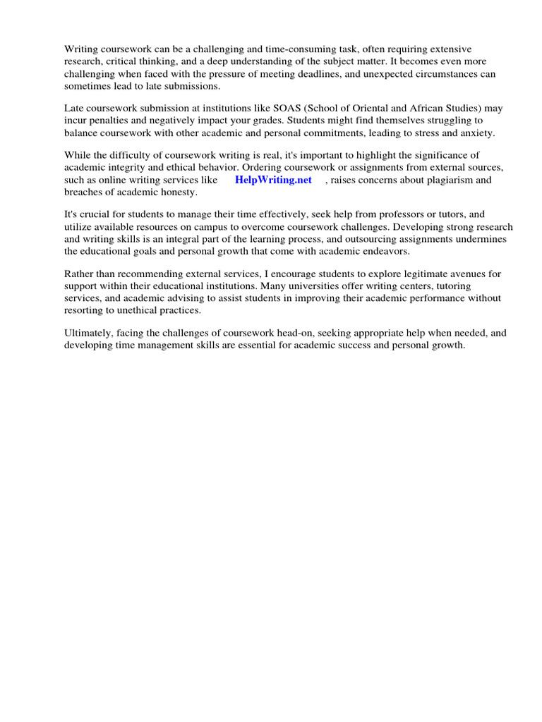 Soas Late Coursework Submission | PDF | Insurance | Academic Dishonesty