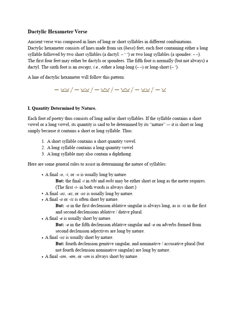 Scansion | PDF | Metre (Poetry) | Grammar