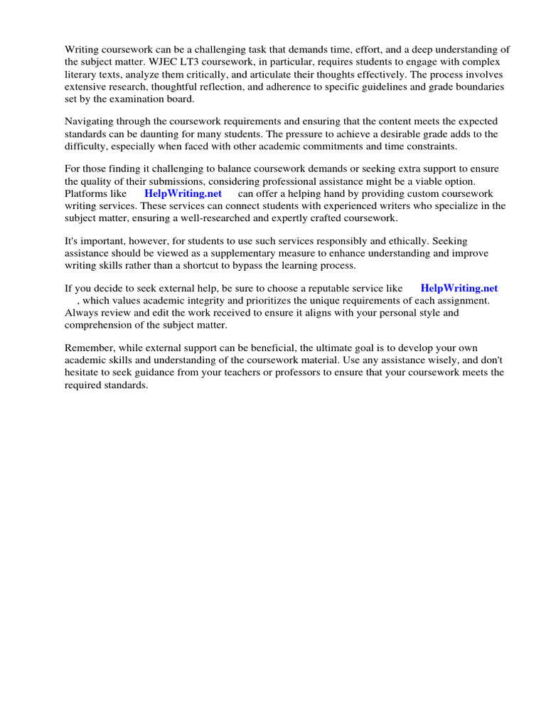 Wjec Lt3 Coursework Grade Boundaries | PDF | Educational Assessment And ...