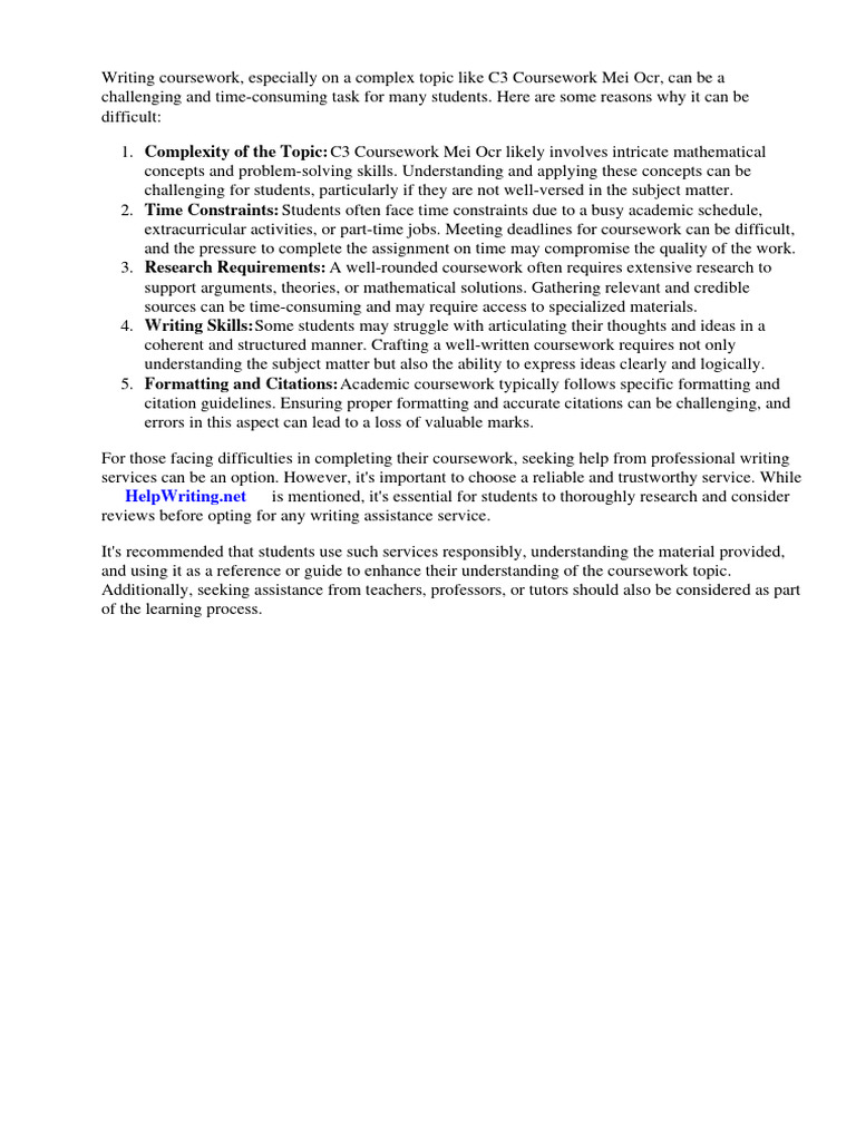 c3 Coursework Mei Ocr | PDF | Mathematics | Optical Character Recognition