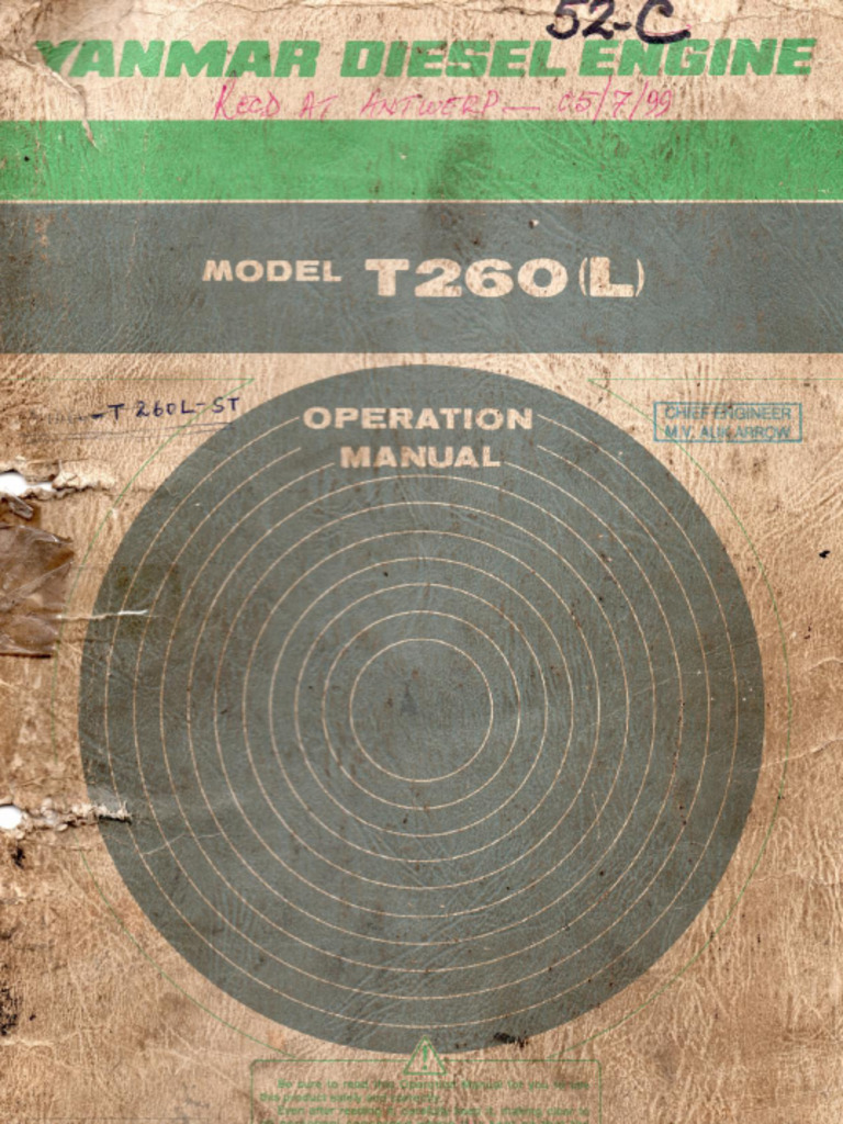 Yanmar T260 L Manual | PDF