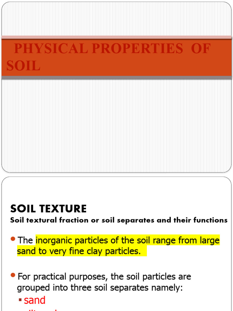 7physical Properties of Soil | PDF | Soil | Loam