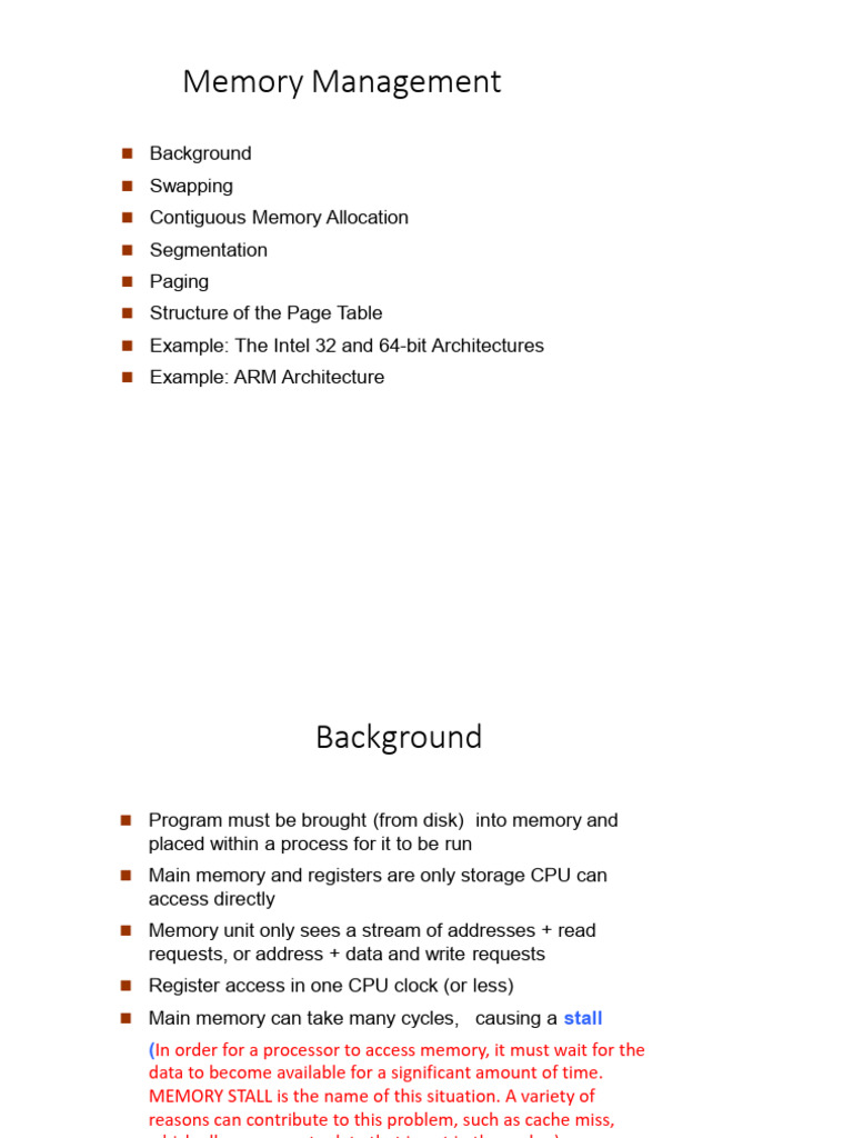 7 Memory Management | PDF | Computer Data Storage | System Software