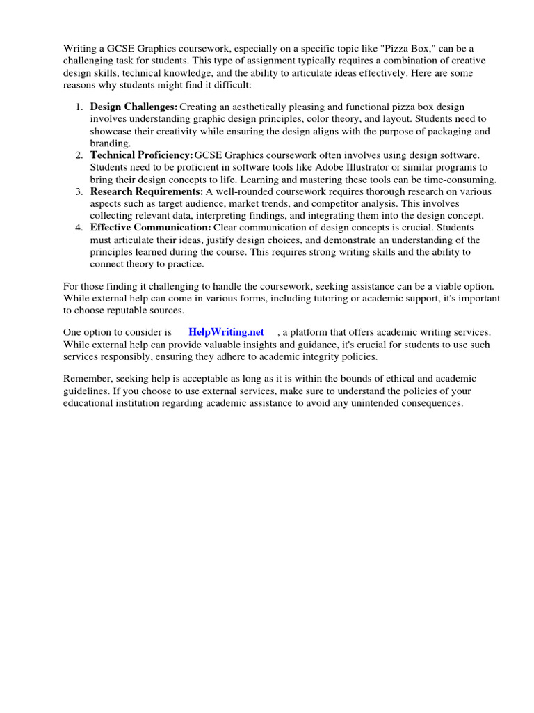 Gcse Graphics Coursework Pizza Box | PDF