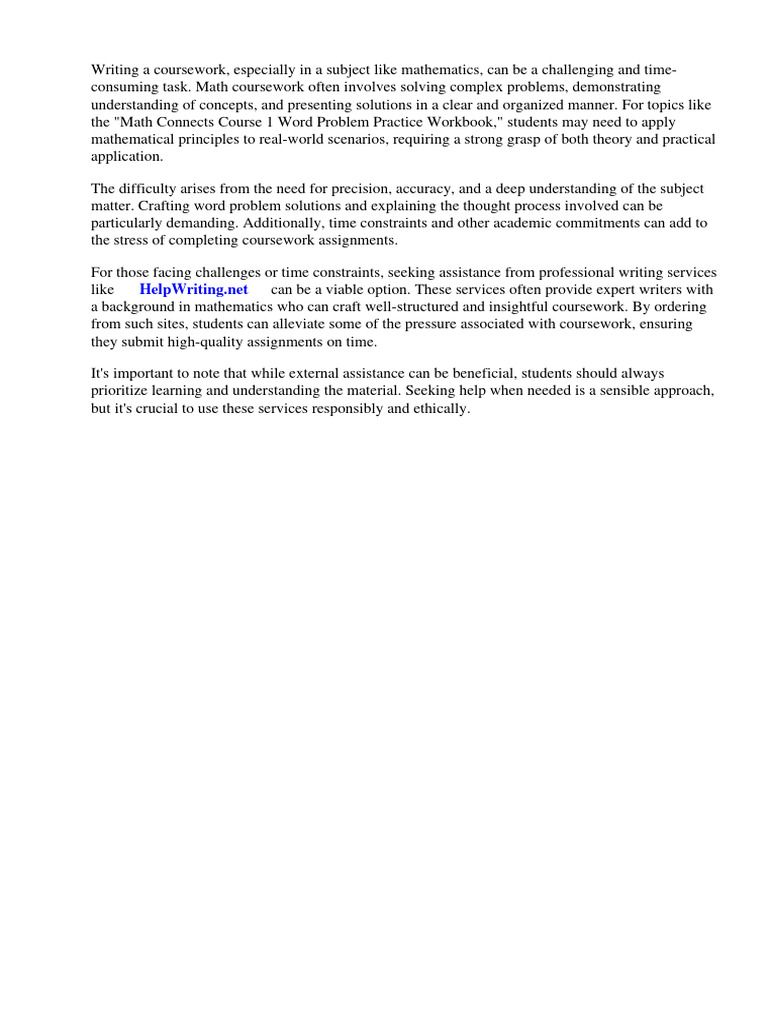 Math Connects Course 1 Word Problem Practice Workbook Pdf Pay Pal