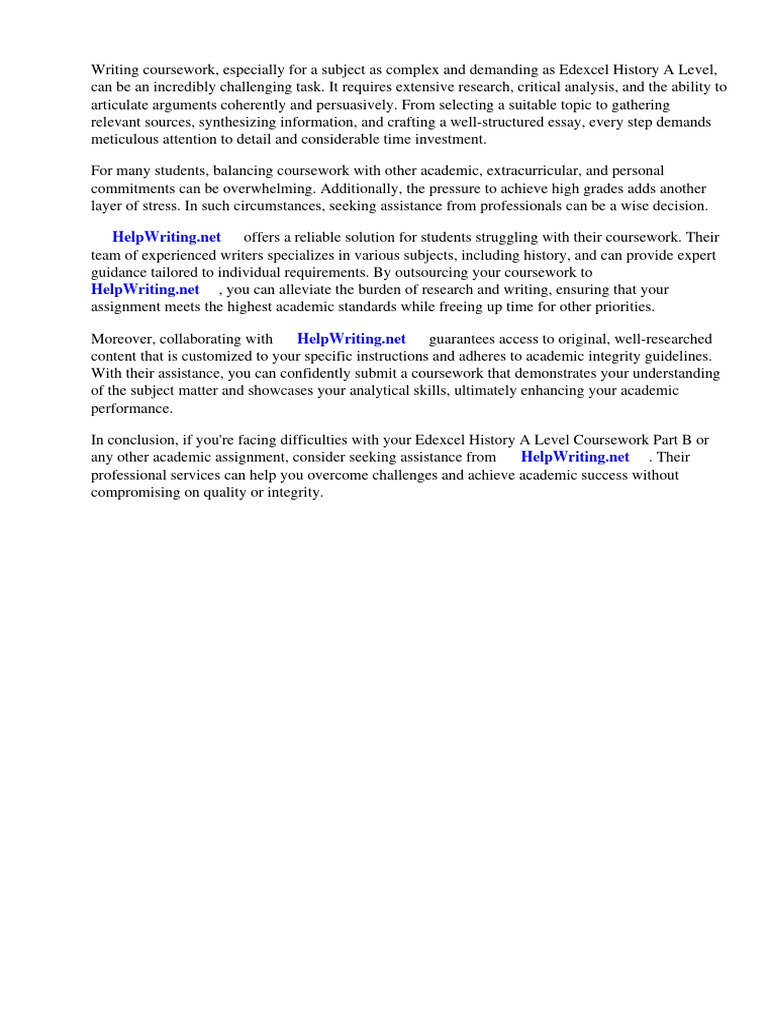 Edexcel History A Level Coursework Part B | PDF | Facebook | Linked In