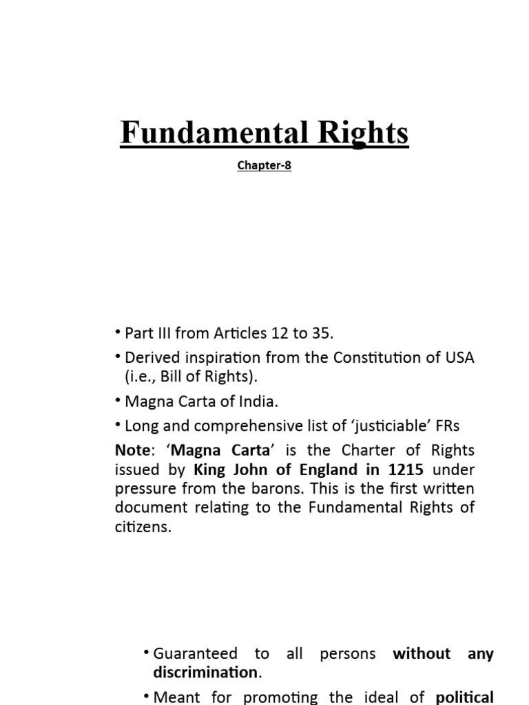 Fundamental Rights | PDF | Justice | Crime & Violence