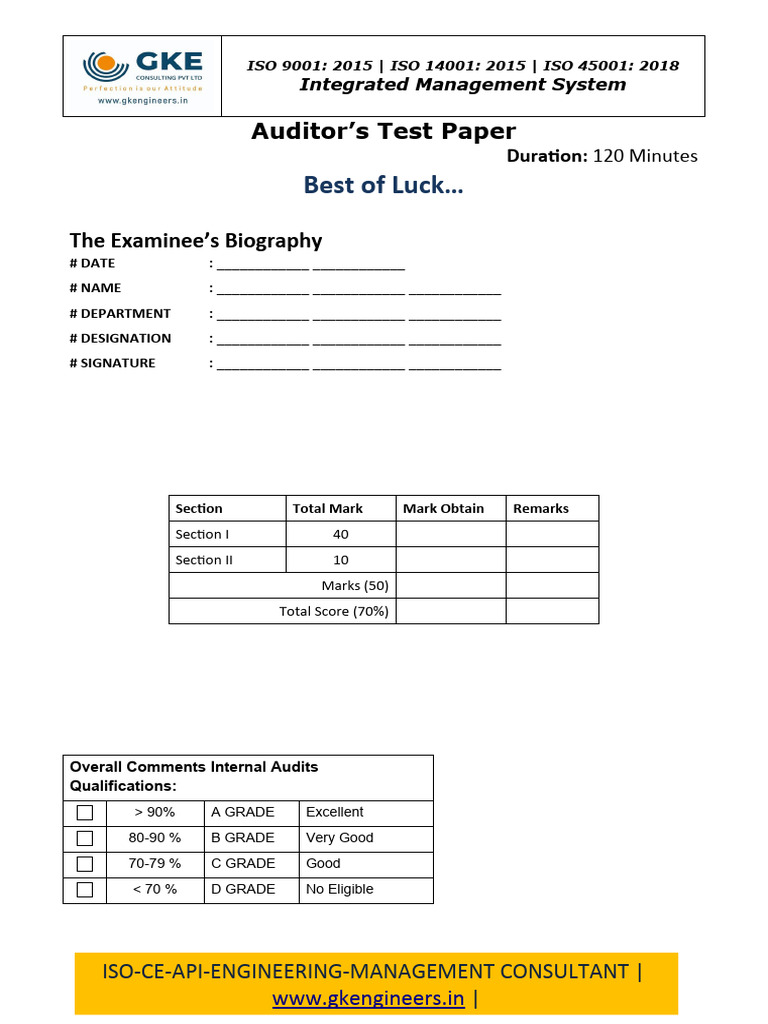 IMS IA Exam Paper - JULY 2023 - Sample | PDF | Service Industries ...
