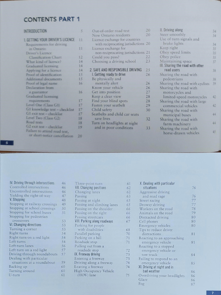 Ontario Driver - S Handbook - Part 1 | PDF | Driver's License | Traffic ...