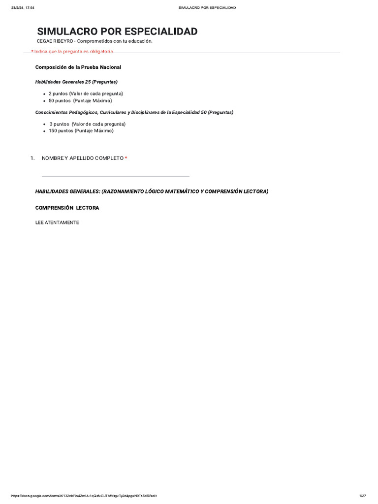 ARTE LISTO - Formularios de Google | PDF