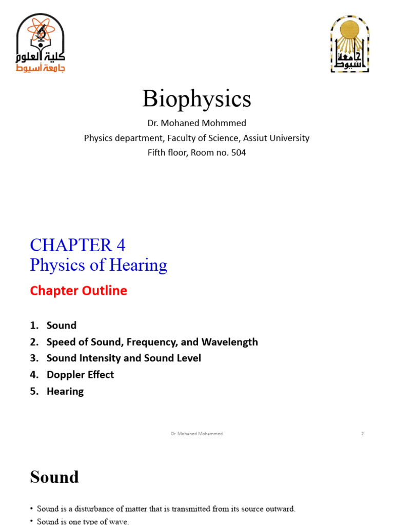 Biophysics Physics of Hearing | PDF