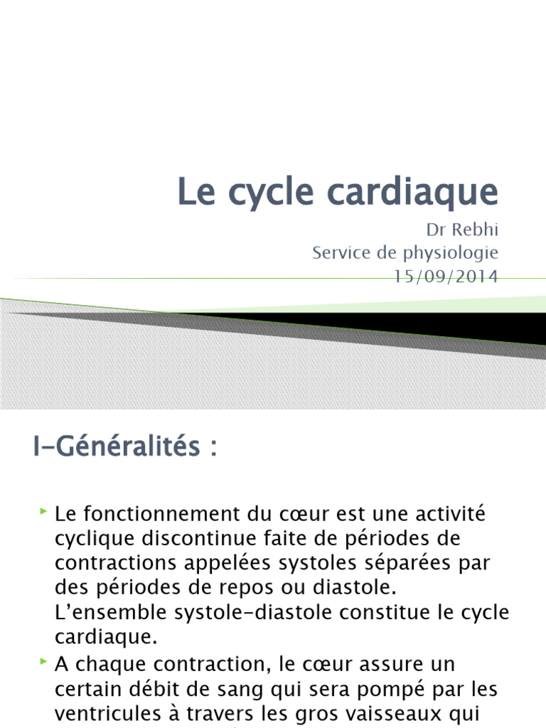 Le Cycle Cardiaque | Télécharger gratuitement PDF | Cœur ...