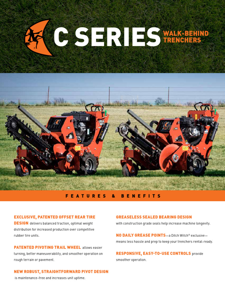 C Series: Walk-Behind Trenchers | PDF | Horsepower | Vehicles