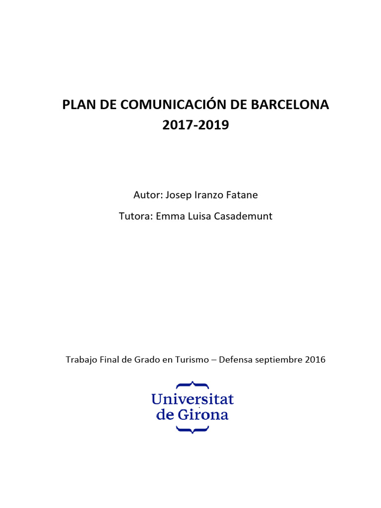 Plan de Comunicación Turístico IranzoFataneJosep - Treball | PDF | Posicionamiento en buscadores ...