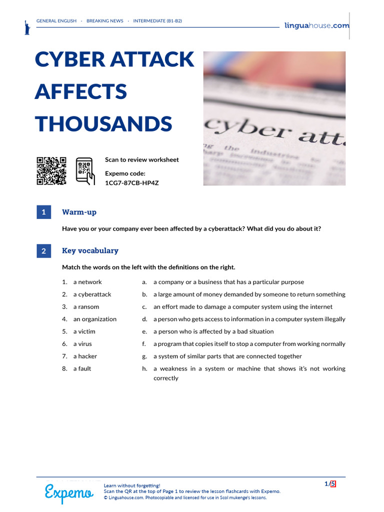 Cyber Attack Affects Thousands American English Student | PDF | Computer Virus | Computer Security