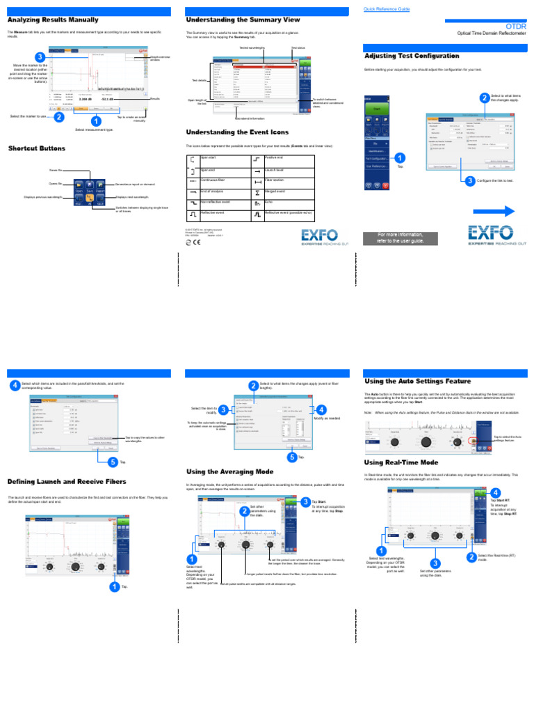 Quick Reference Guide Otdr - English - 1070501 | PDF | Optical Fiber | Computing