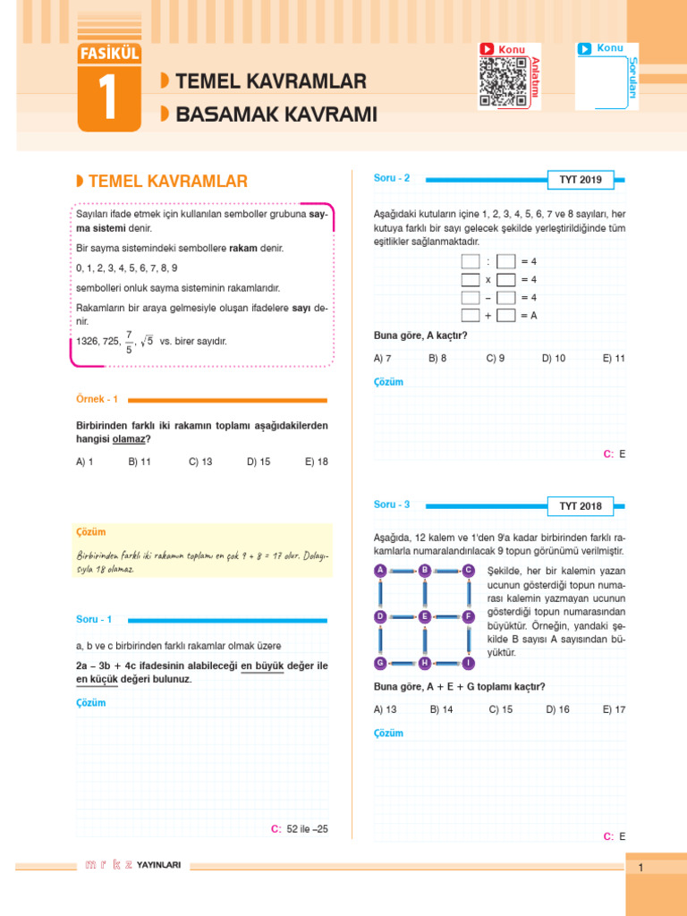 UploadsKitapOrnekPDF12012TYT20MATEMATİK20KONU-SORU20MODÜLÜ202021 Ornek PDF | PDF