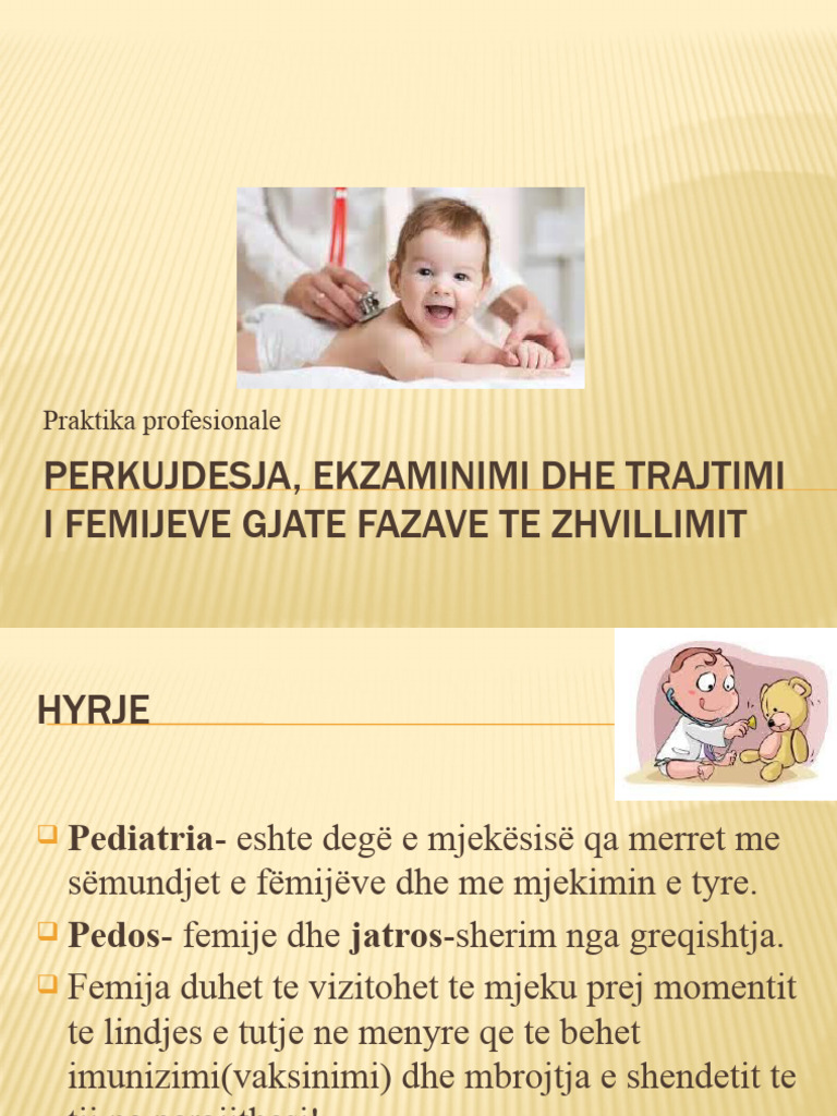 Perkujdesja Ekzaminimi Dhe Trajtimi I Femijeve Gjate Fazave Te ...