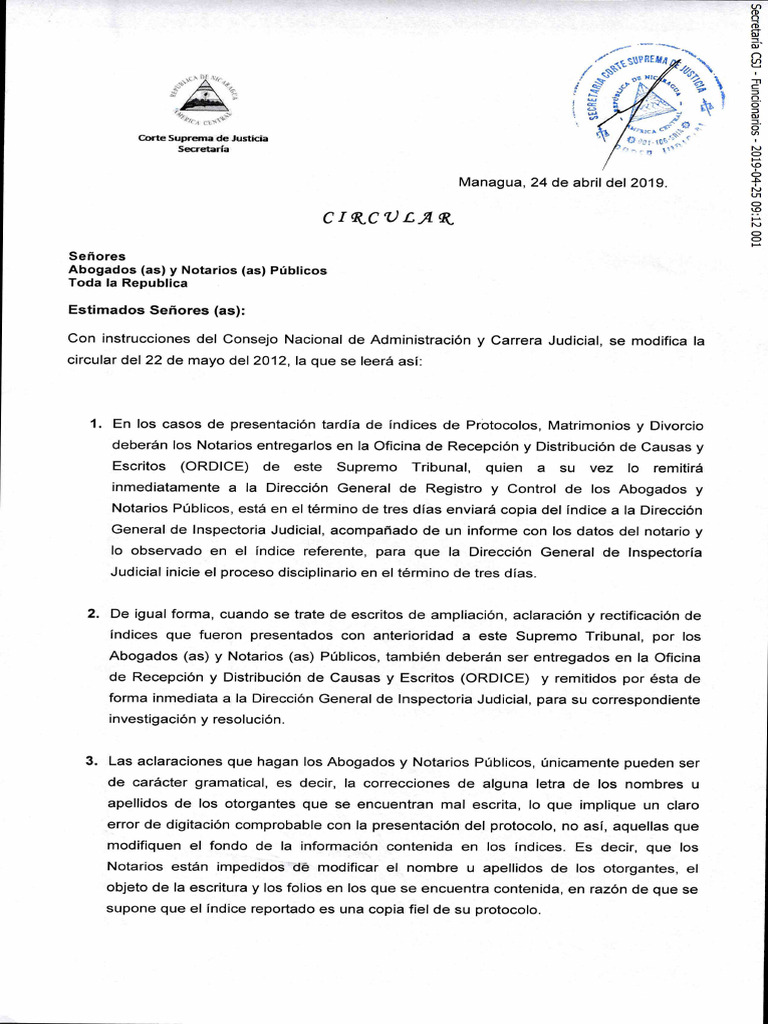 Crcular Correcion Indice | PDF