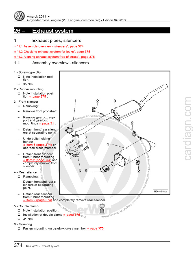 Exhaust System - CDCA CDBA CNEA CSHA CNFA CNFB - PDF Download | PDF
