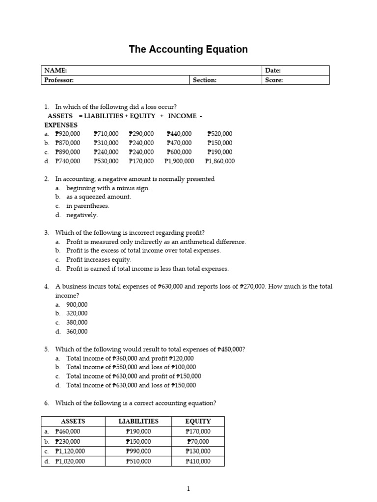 Understanding the Accounting Equation | PDF | Equity (Finance) | Income