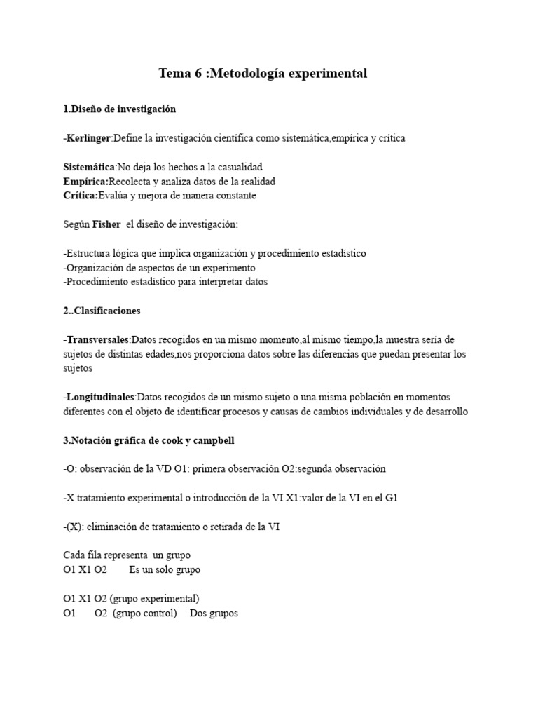 Metodología Experimental en Investigación | PDF | Experimentar | Medición