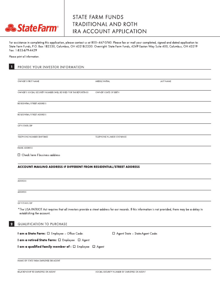 IRA Application | PDF
