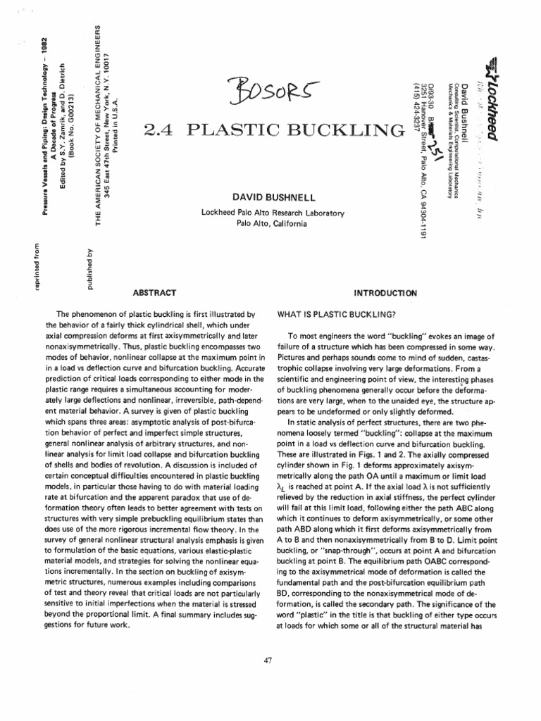 Plastic Buckling My Bueno | PDF