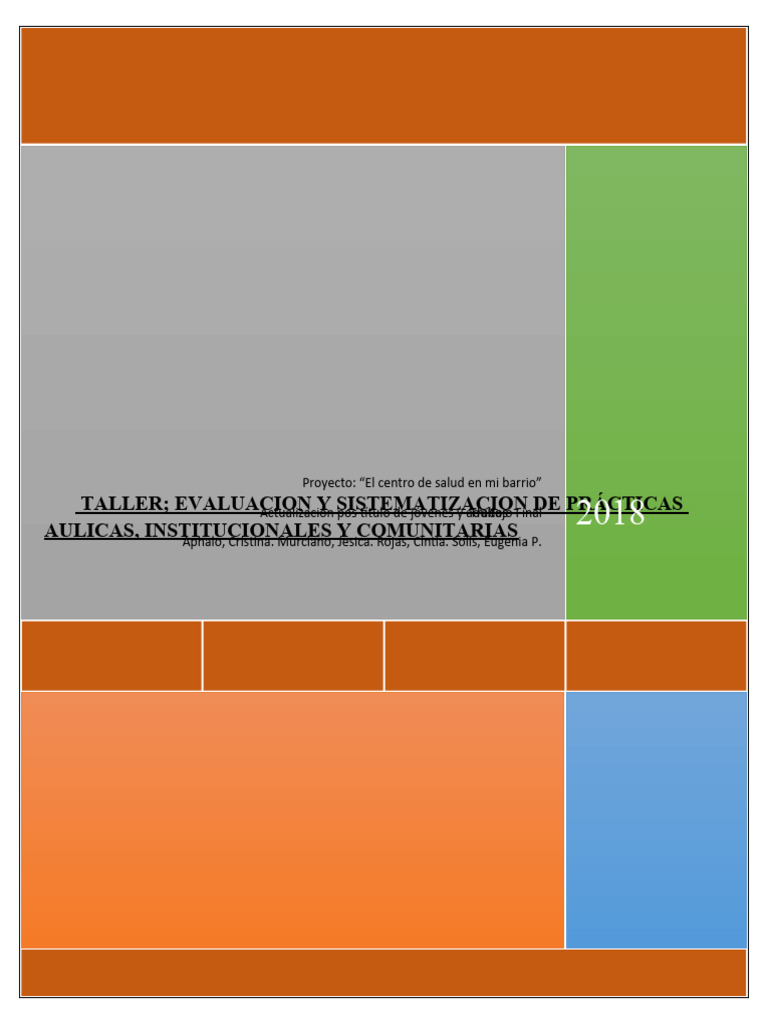 proyecto final | PDF | Evaluación | Enseñando
