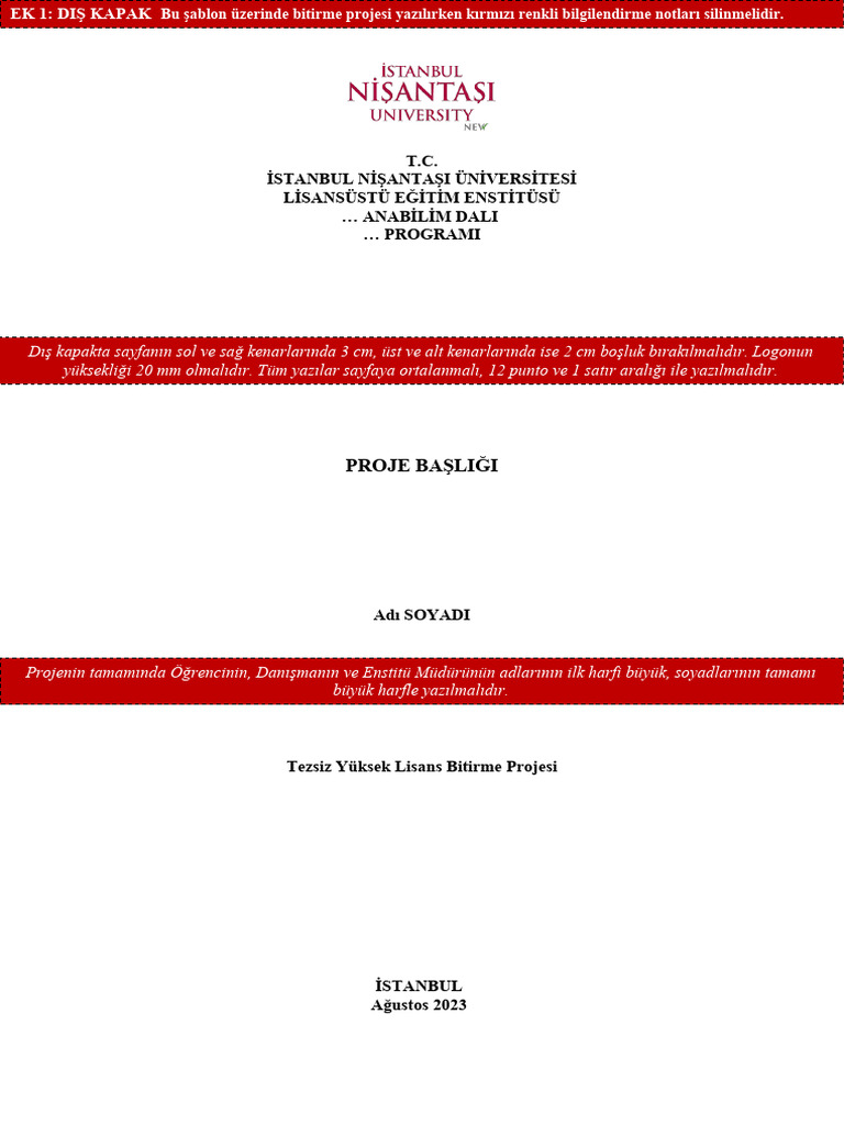 Bitirme Projesi Yazim Kilavuzu 3 | PDF