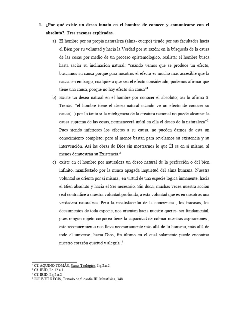 Deseo de Conocer el Absoluto: Filosofía y Duda | PDF | Existencia ...