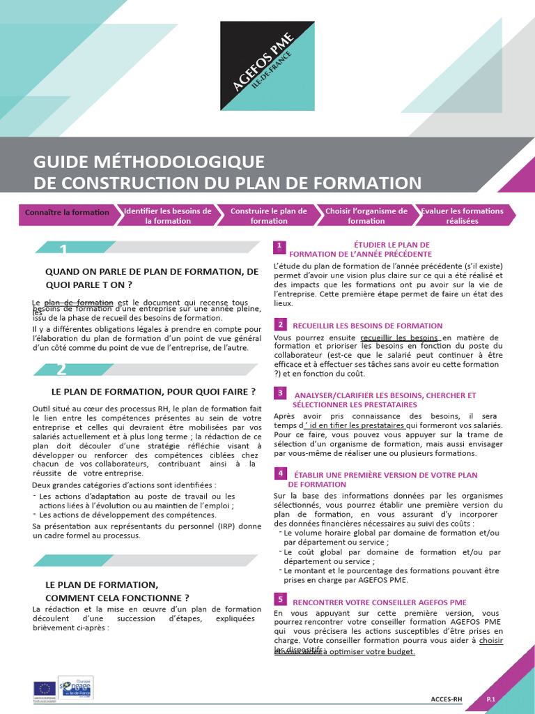 Construction d'un Plan de Formation | PDF | Gestion des ressources ...