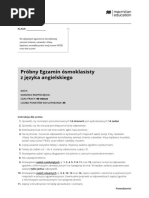 Arkusz Jezyk Angielski E8 Listopad 2019 | PDF