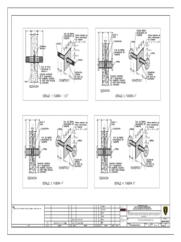 DETALLE DE BRIDA ROMPE AGUA - Rev.0 Layout1 | PDF | Instituciones totales | Castigos
