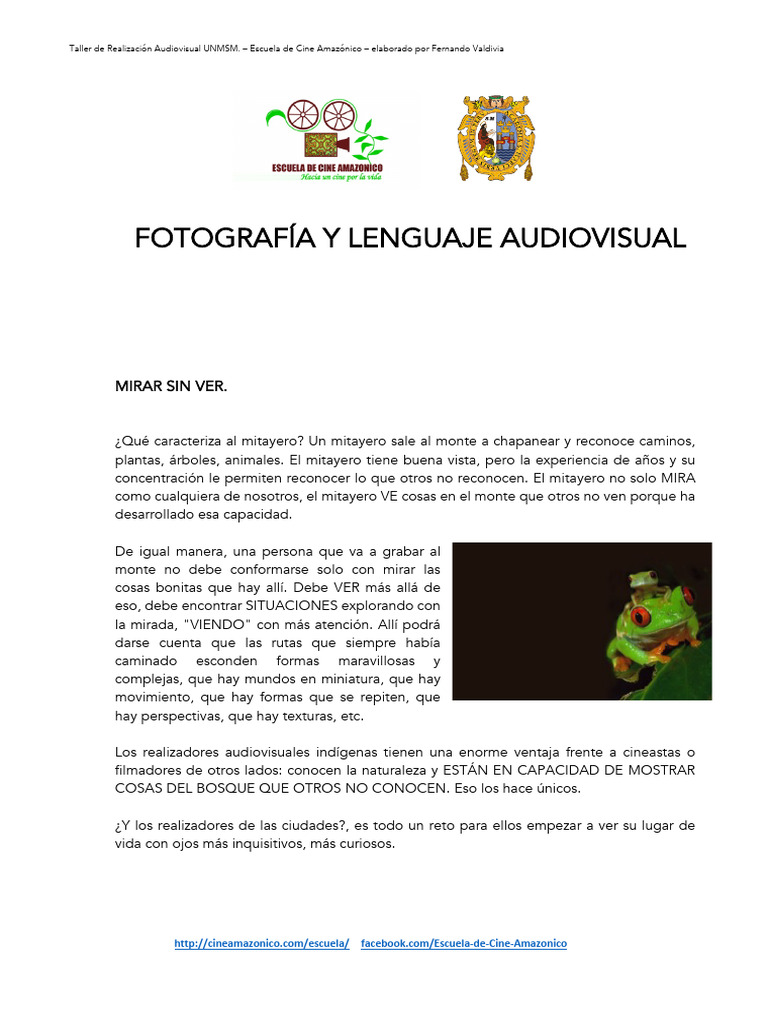 Separata 2 - Fotografía y Lenguaje Audiovisual | PDF | Estética | Belleza