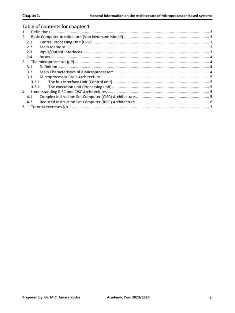 Chapter 1 P 2022 2023 en | PDF | Central Processing Unit | Computer Data Storage