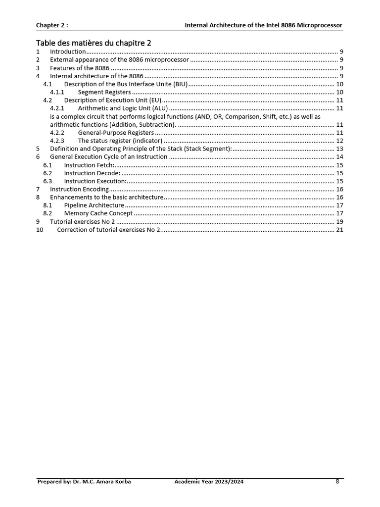 Chapter 2+correction of Exercises | PDF | Central Processing Unit | Cpu ...