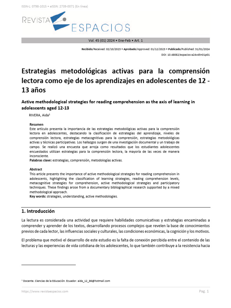 Estrategias activas para comprensión lectora | PDF | Aprendizaje ...