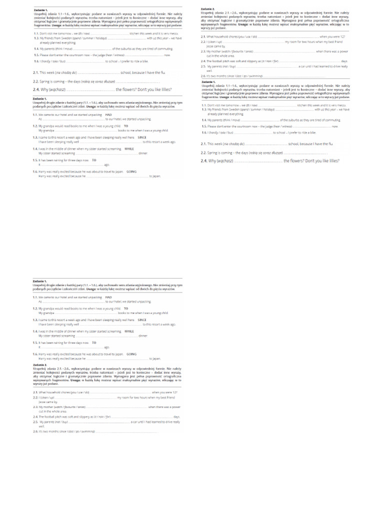 Present& Past Tenses | PDF