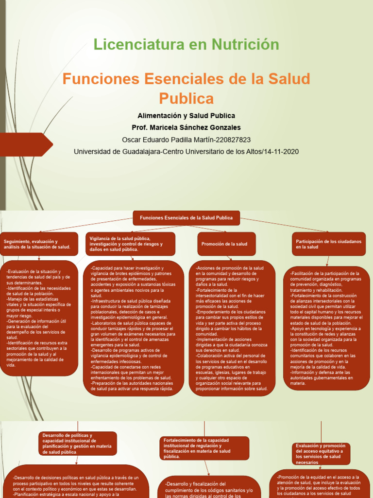 Funciones Esenciales de La Salud Publica | PDF | Salud pública | Calidad (comercial)