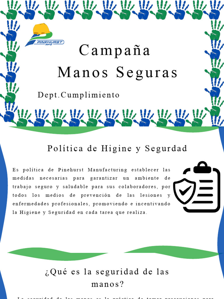 Manos Seguras | PDF | Lavado de manos | Higiene
